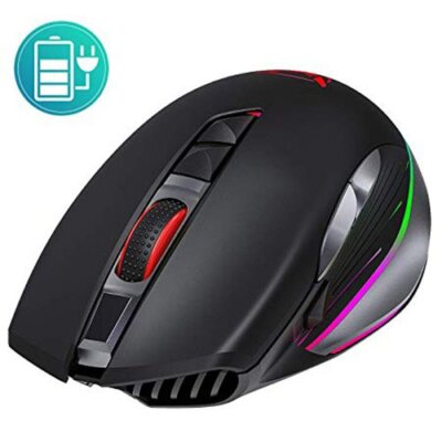 PICTEK Wireless Gaming Mouse 8 Programmable Buttons RGB For Laptop PC ...