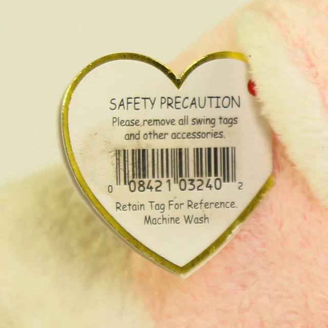 Ty Pluffies Pudder Teddy Bear Pink White Soft Plush Tylux 2003 Tags for ...