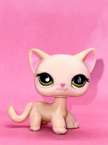 LPS Hasbro Cream Yellow Shorthair Cat #733 - Authentic Littlest Pet ...
