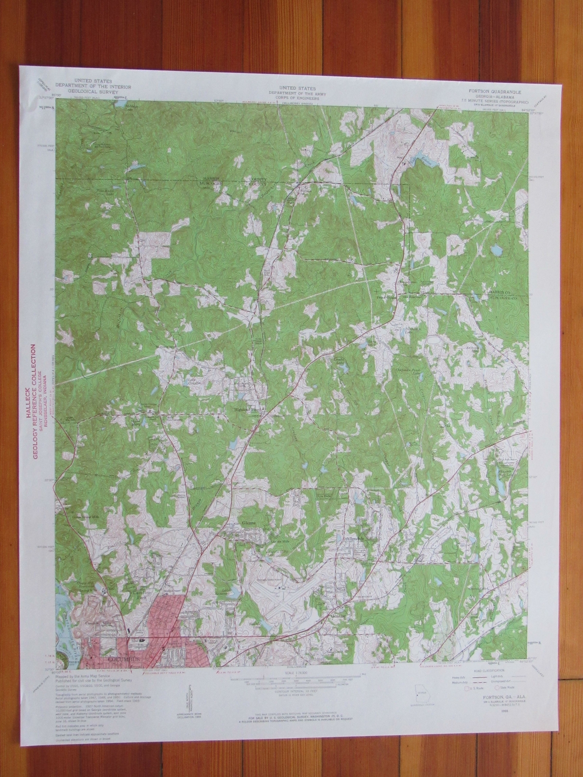 Fortson Georgia 1959 Original Vintage USGS Topo Map | eBay