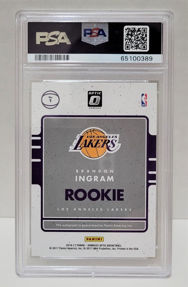 2016-17 Donruss Optic Brandon Ingram RC #1 - PSA 9 MINT AUTO Rookie ...