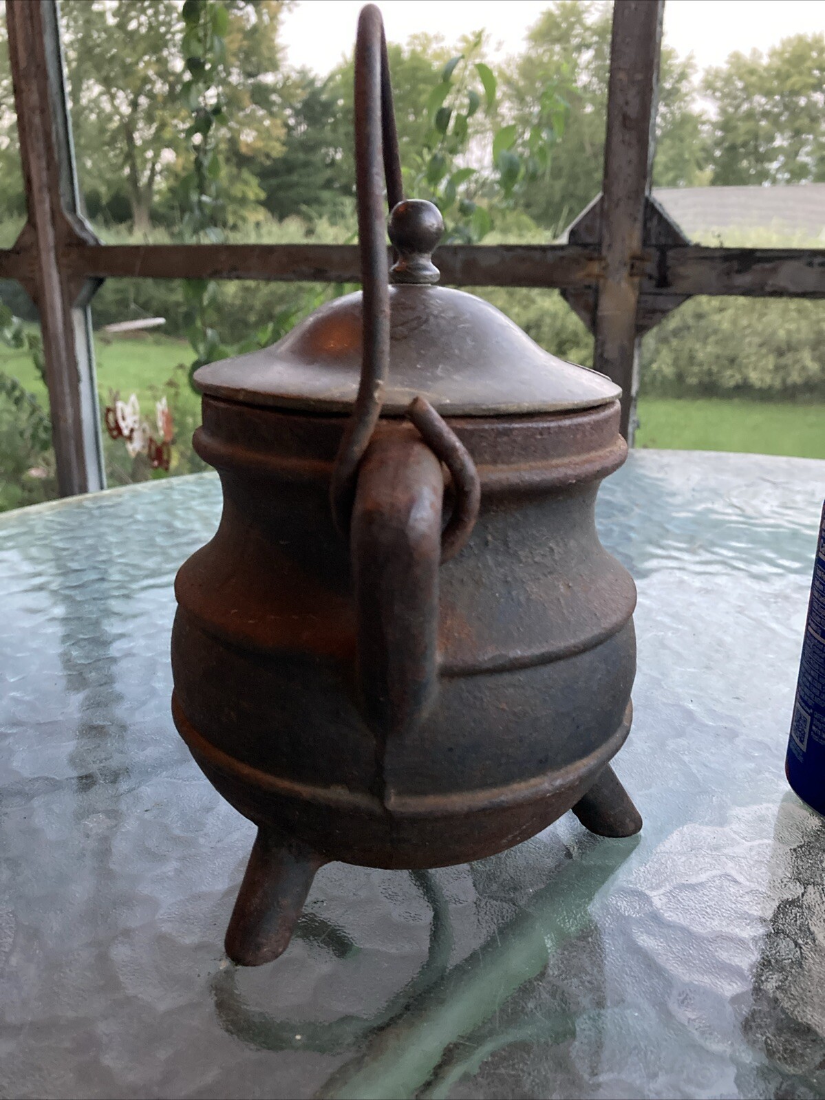 Vintage Cast Iron Gypsy Smudge Pot Witches Cauldron W/ Lid And Handle ...