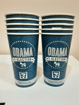 LOT OF 10 RARE NEW BARRACK OBAMA 2012 7-ELECTION 7 ELEVEN PAPER HOT ...