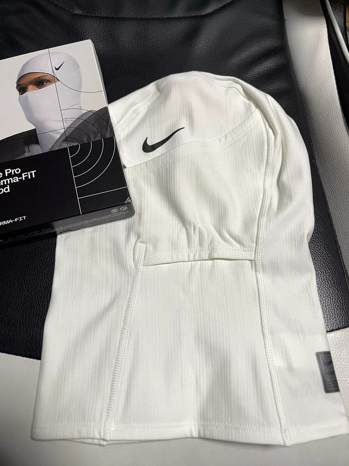 Nike Pro Therma Fit Hyperwarm Hood Mask Dri Fit Balaclava White 2024 ...