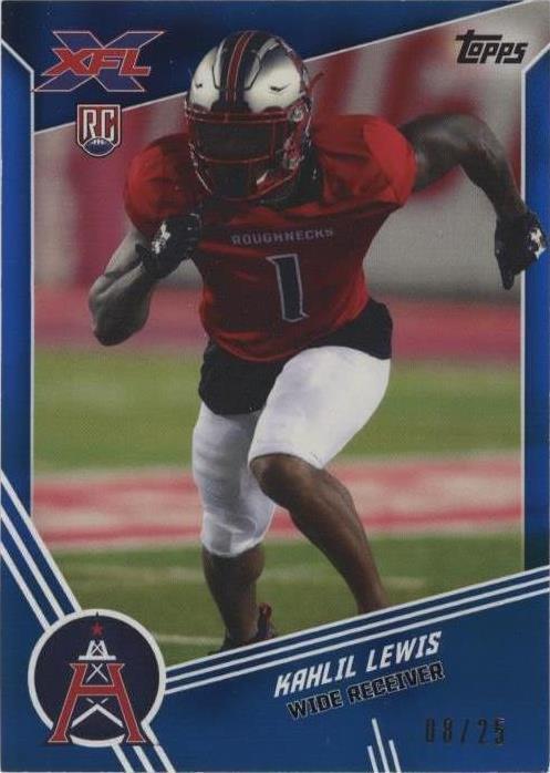 2020 Topps XFL - Kahlil Lewis #173 Blue /25 (RC) for sale online | eBay