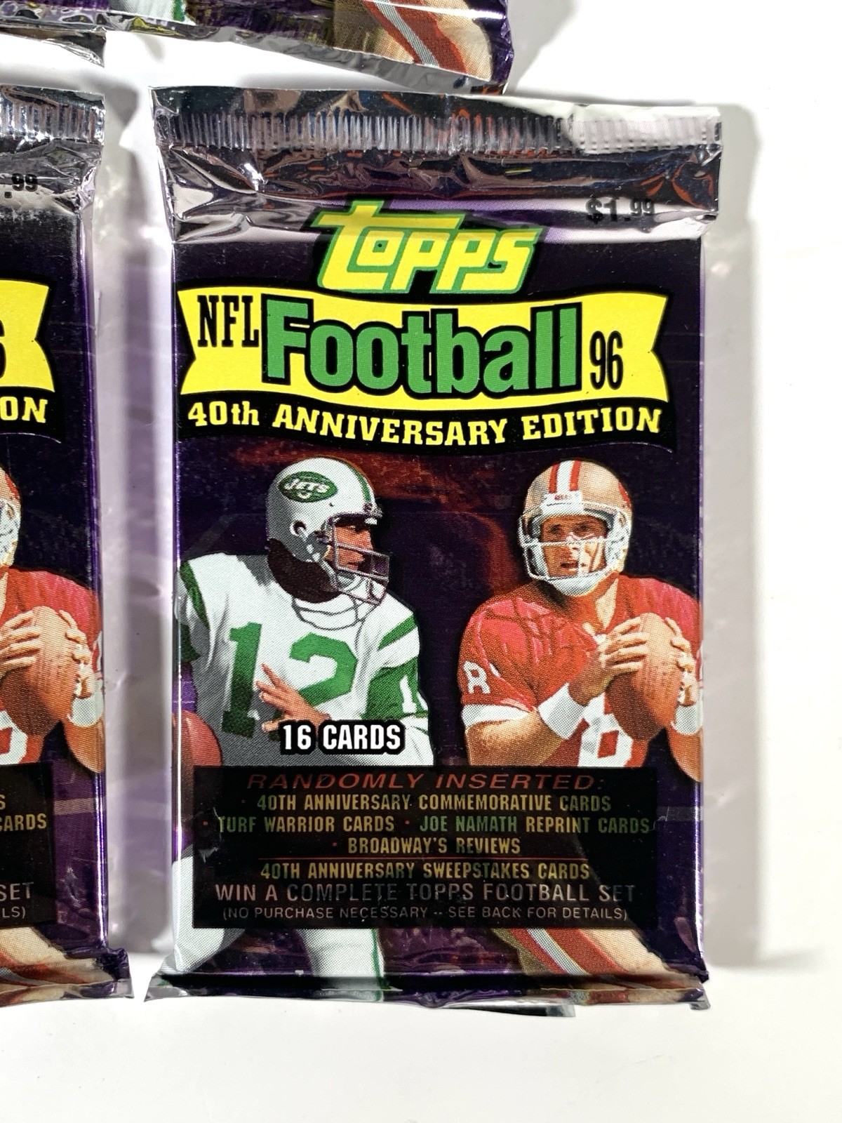 12 Packs - 1996 Topps NFL 40TH Anniversary Edition Factory Sealed ...