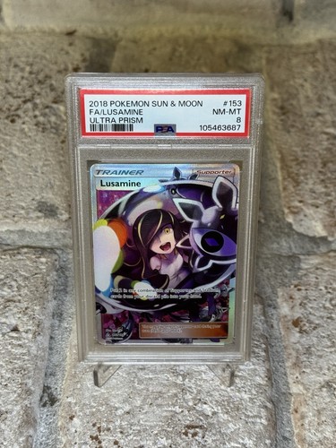 2018 Pokemon Sun & Moon Full Art Lusamine Ultra Prism Trainer Card 153/ ...
