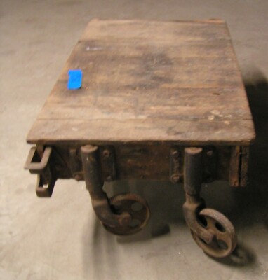Vintage / Antique Wooden Cart Steampunk with Cast Iron Wheels | eBay