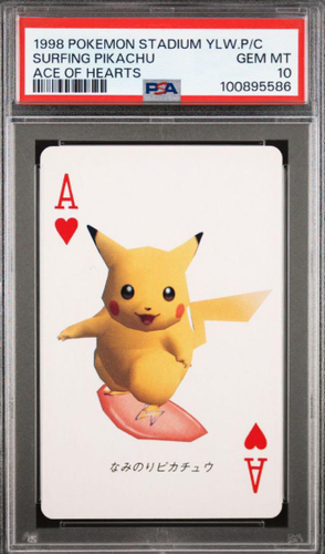 PSA 10 PIKACHU ACE OF SPADES 1998 POKEMON STADIUM YELLOW VERSION ...