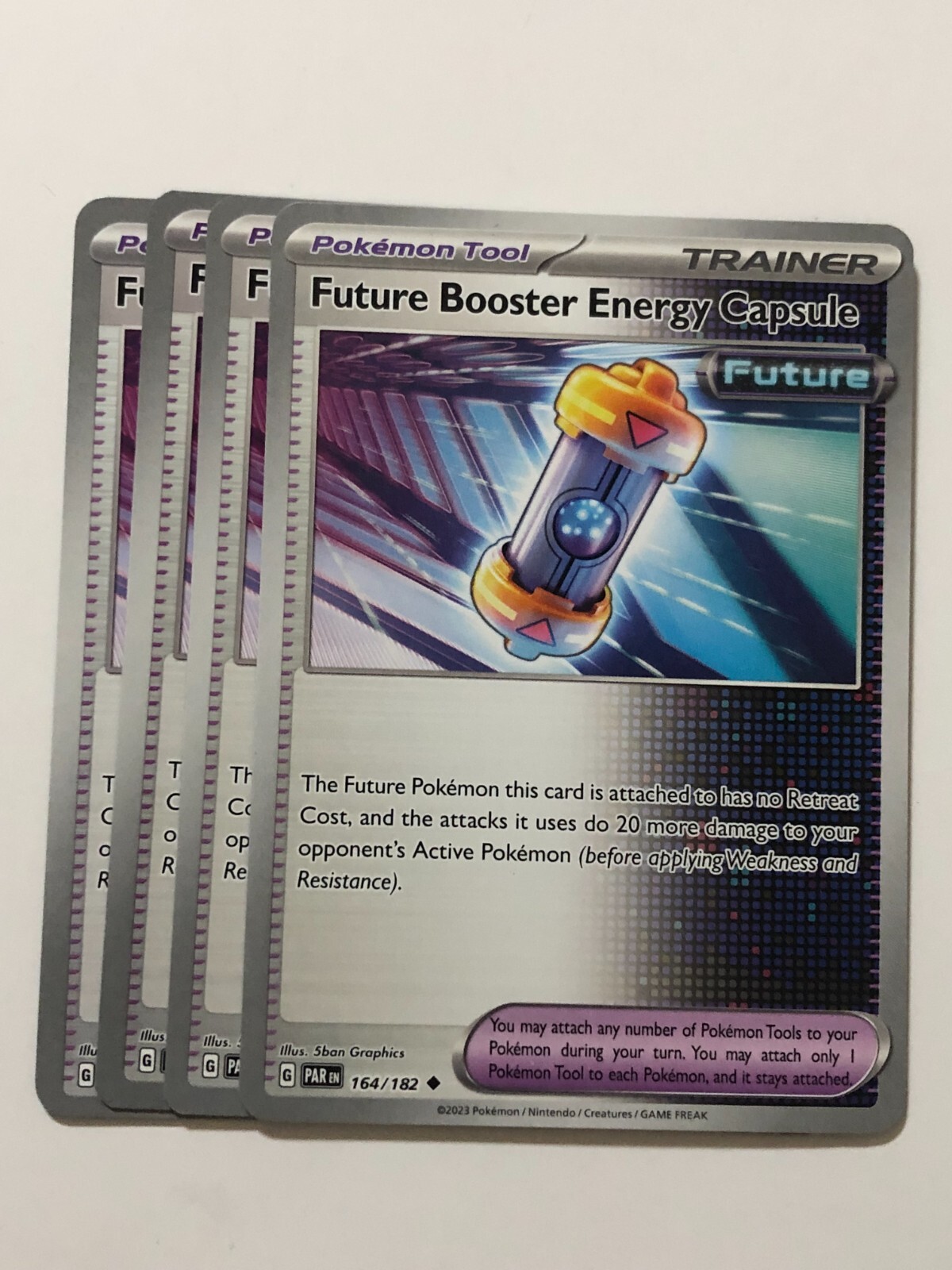 Pokemon Card Paradox Rift 4x Playset Future Booster Energy Capsule 164/ ...