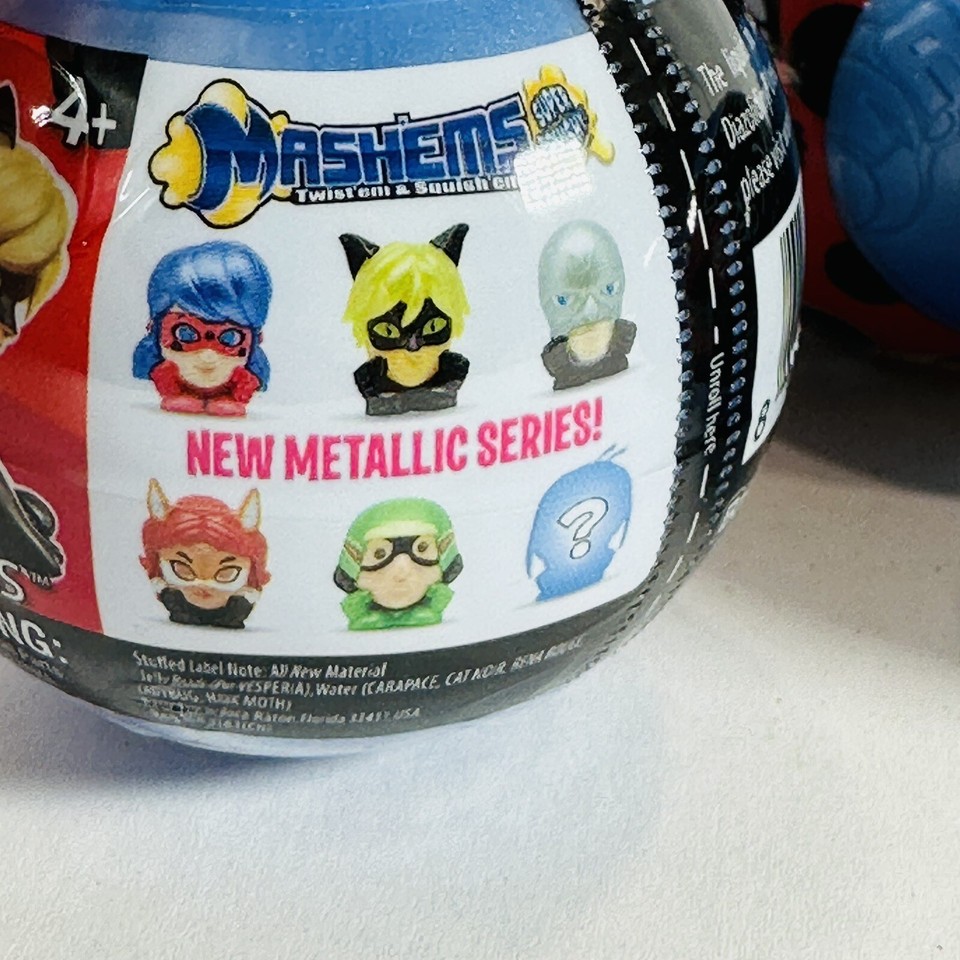 Miraculous Mashems Ladybug LOT 5 Squishy Surprise Toy Series 3 Mash'ems ...