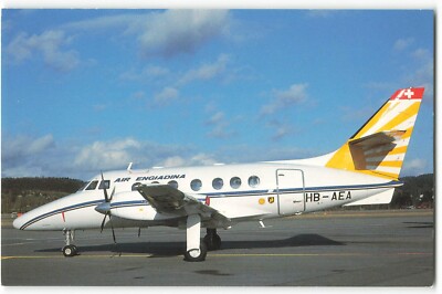 Postcard Airline AIR ENGIADINA Jetstream 31 HB-AEA at Zurich Unposted CC10. | eBay