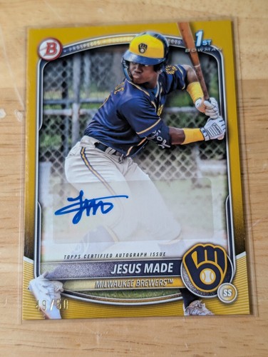2025 Bowman Jesus Made #BPA-JM Gold Paper Auto #/50 Autograph | eBay