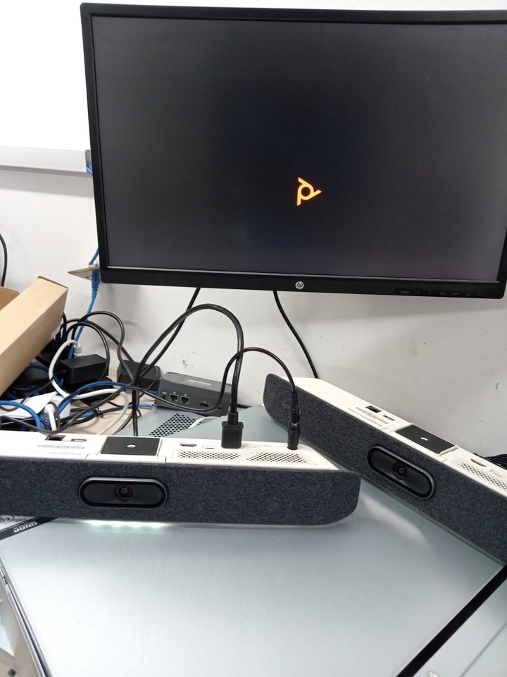 2 Polycom Poly Studio X30 All-In-One Video & Sound Bar + 5 Poly TC8P020 ...