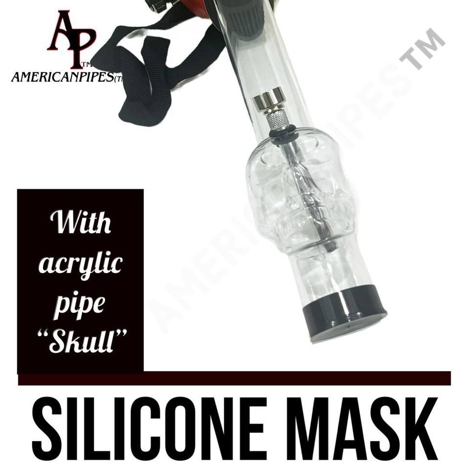 INHALE®️ HIGH QUAITY SILICONE GAS MASK SMOKING HOOKAH PIPE A SKULL ...