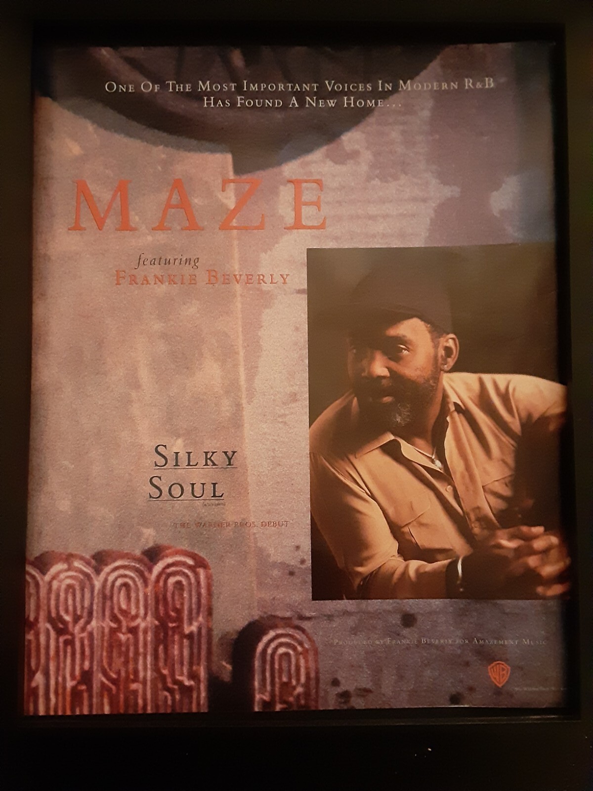 Maze Silky Soul Frankie Beverly Rare Original Promo Poster Ad Framed ...