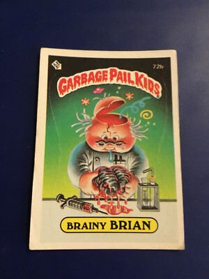 1985 Topps Garbage Pail Kids # 72b BRAINY BRIAN Original Series 2 GPK ...