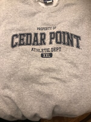 CEDAR POINT AMUSEMENT PARK Sweatshirt By MV SPORT Men XXL GREY With ...