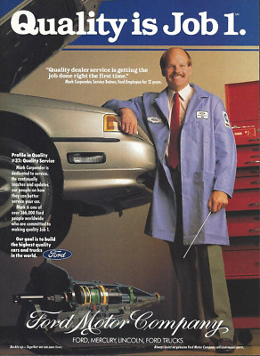 1991 Ford Quality Is Job 1 #32 Mark Carpender vintage Print Ad ...