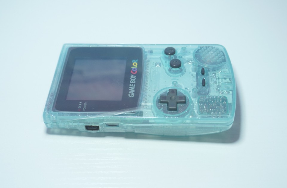 Transparent Crystal Blue Gameboy Color GBC CGB-001 Handheld Videogame ...