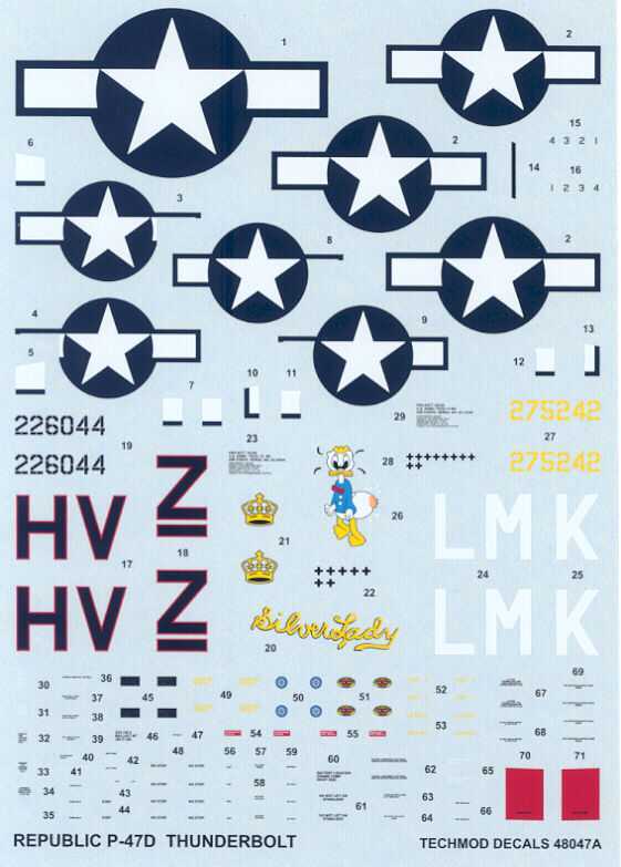 Techmod Decals 1/48 REPUBLIC P-47D RAZORBACK THUNDERBOLT Fighter | eBay
