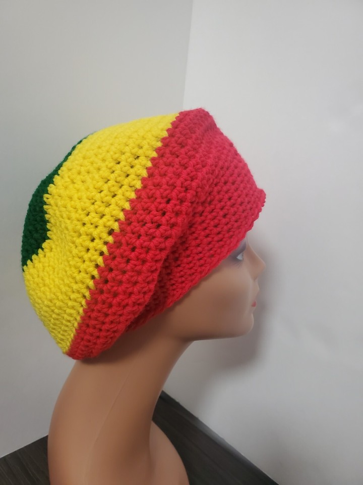 Beret Tam Hat Rasta Hippie Dreads Beanie Reggae Cap Dreadlocks Slouchy ...