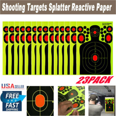 Shooting Targets Reactive Splatter Range Paper Target Gun Shoot Rifle ...