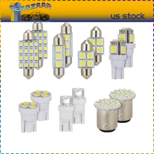 T10 LED Light Car Bulb 14 PCS Auto Lamp For Interior Dome Map Set ...