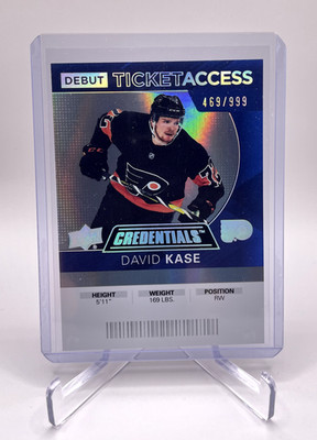 2021-22 Upper Deck Credentials - 2020-21 Debut Ticket Access David Kase ...