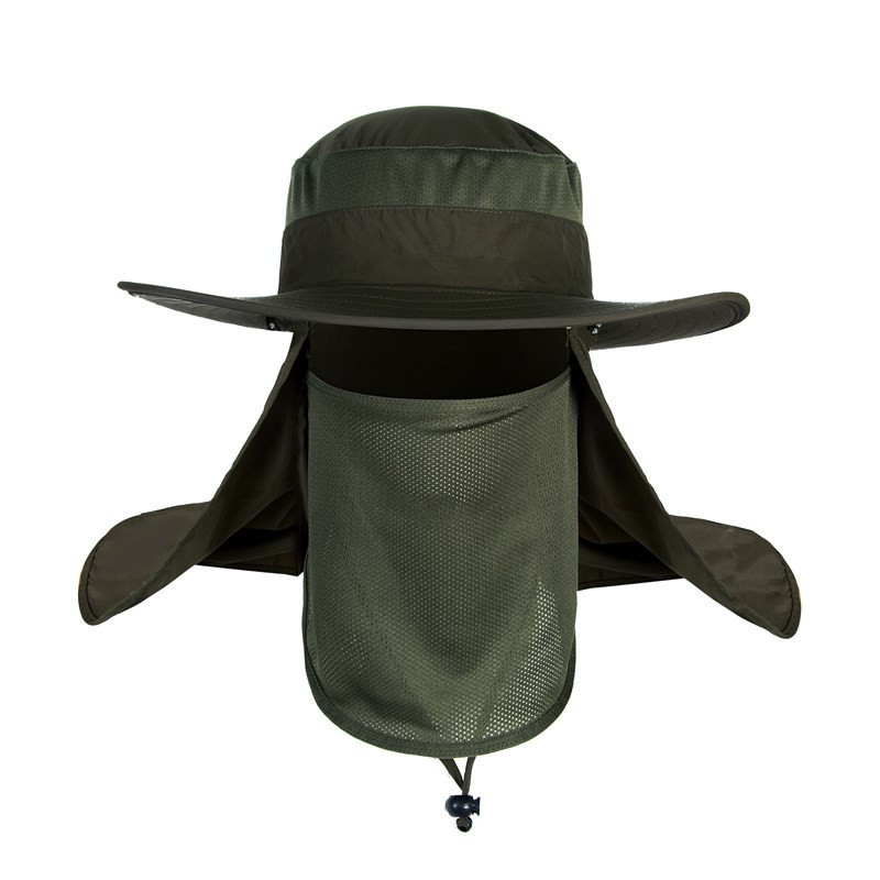 Hiking Fishing Wide Brim Hat Cap Outdoor Sun Protection Neck Face Head ...