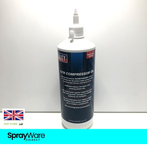 CPO1S Sealey Compressor Oil | ISO68 / SAE20W High Performance 1LTR ...