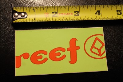 REEF surf NEON green wave sandals 4" Vintage Surfing Decal STICKER | eBay