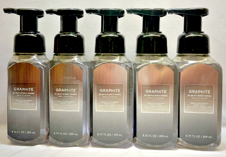 5 Graphite Men's Collection Bath & Body Works Gentle Foaming Hand Soap ...