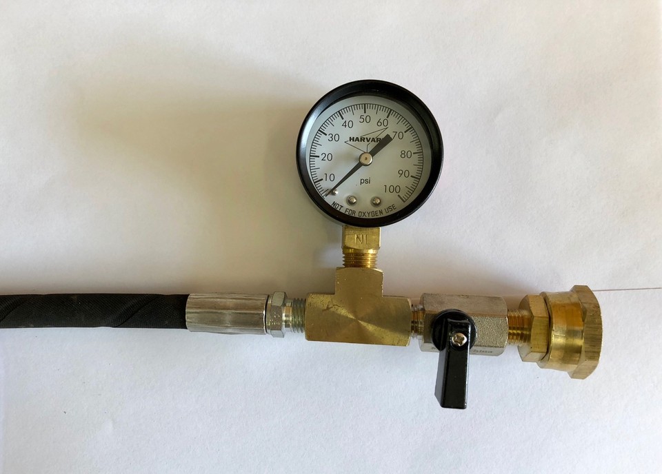 Geothermal Loop Fill Tool For Garden Hose Geo Needle W/ 100psi Gauge ...