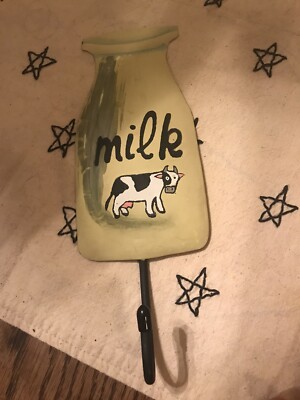 New Tin Folk Art Tin Milk hook Country Style | eBay