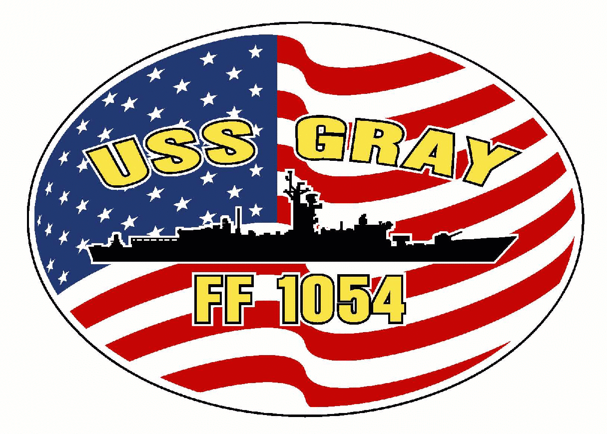 USS GRAY FF 1054 DE 1054 Oval Decal / Sticker Military USN U S Navy S07 ...