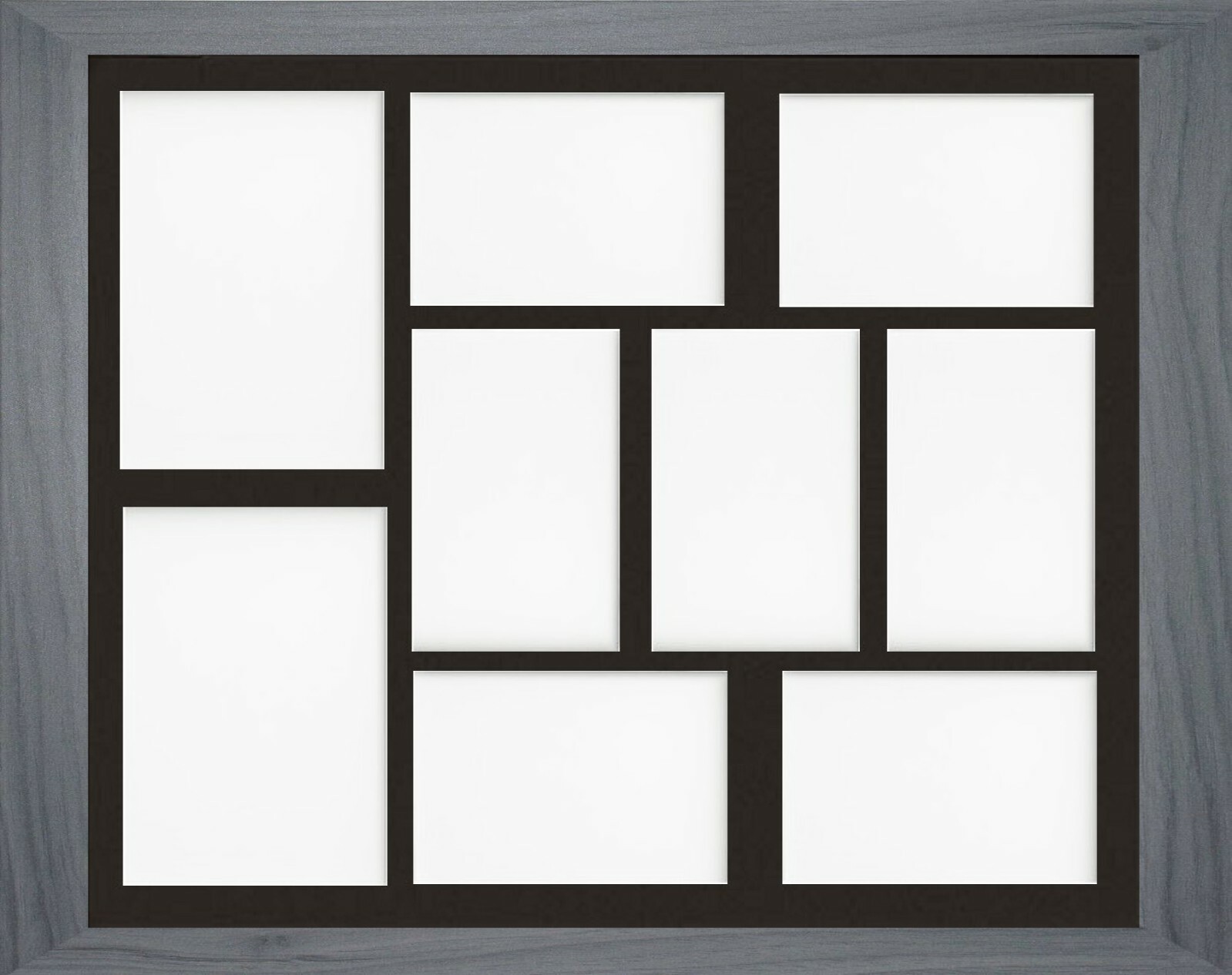 Grey Multi Aperture Photo Picture Frame & Mount With Choice Of 23 ...