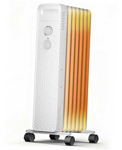 Oil Filled Radiator, 1500W Portable Electric Oil Heater with Adjustable ...