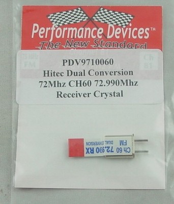 Hitec 72Mhz FM Dual Conversion Receiver Crystal Channel 60 PDV9710060 ...