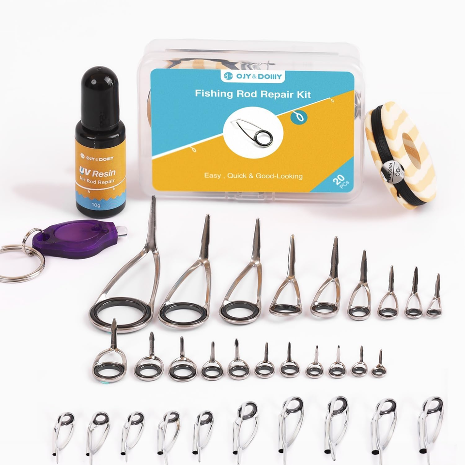 Fishing Rod Eyelet Repair Kit Complete, Emergency Quick-Fix Fishing ...