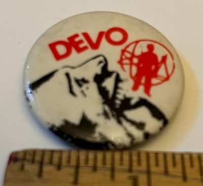 DEVO Pin 1.25" vtg original '70s button punk RARE | eBay