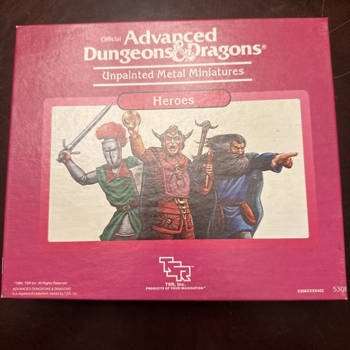 Heroes Miniatures Box - TSR - AD&D Dungeons & Dragons #5302 NOT ...