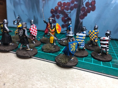Hand painted 28mm miniatures Richard Lionheart Philip II and retinue ...