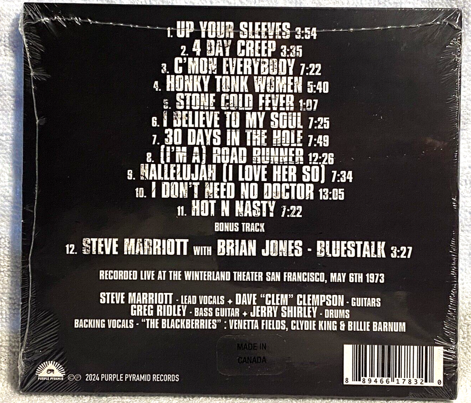 HUMBLE PIE Winterland 1973 *Sealed* CD w/ Bonus Track | eBay