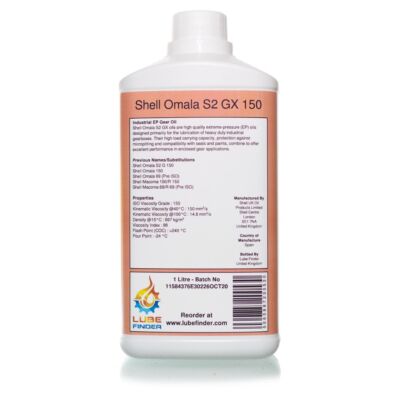 1L Shell Omala S2 GX 150 (Omala 69) ISO VG 150 EP Gear Oil | eBay