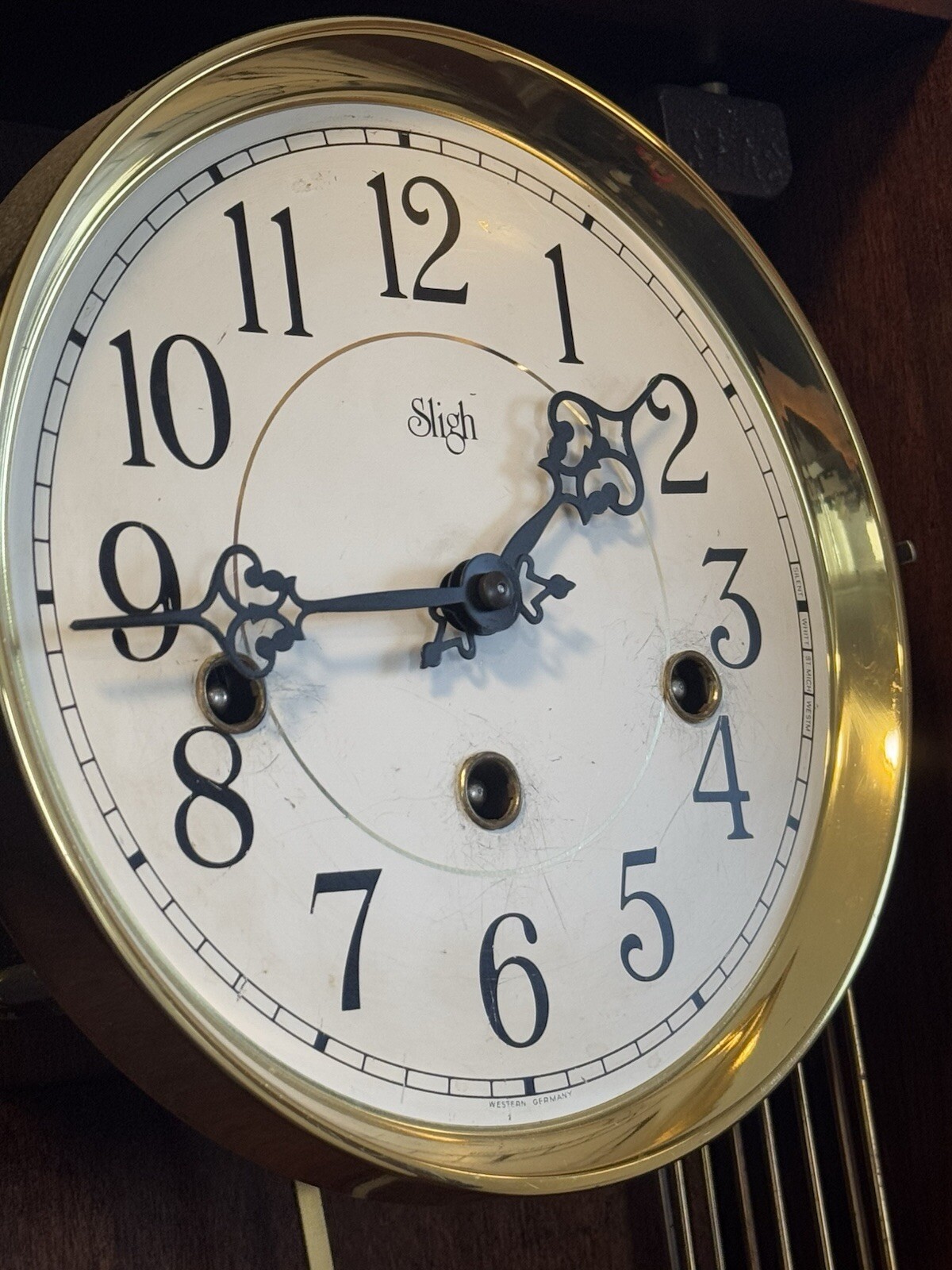 Sligh Quarter Hour Triple Chime Wall Clock Registered In 1989. Restored ...