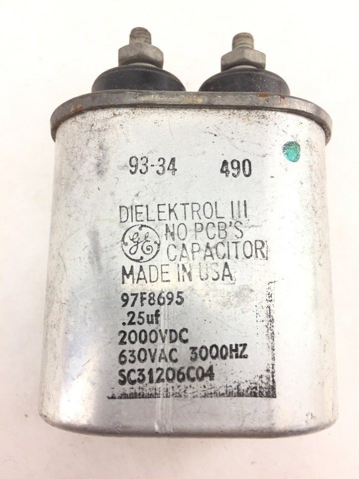 DIELEKTROL 97F8695 CAPACITOR .25UF 2000VDC 630VAC (A587) | eBay