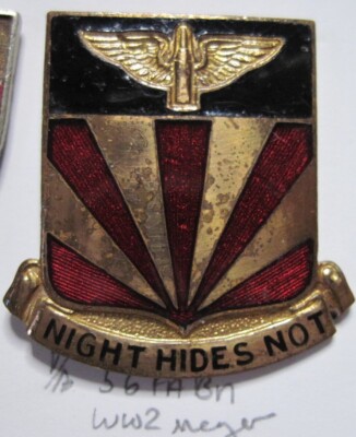 Army crest DI dui PB pinback ww2 56th FIELD ARTILLERY BATTALION fa bn ...