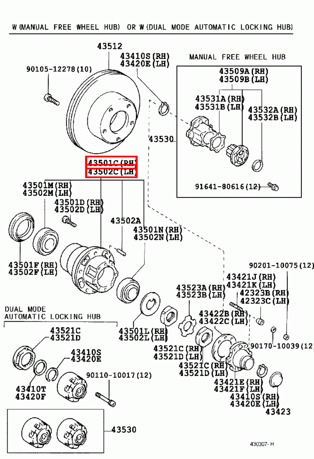 Genuine Toyota LandCruiser HZJ76 HZJ74 HZJ71 HZJ105 Front Axle Wheel ...