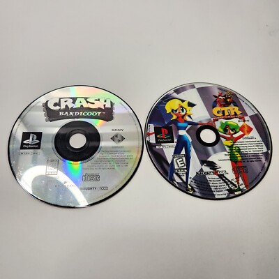 CTR Crash Team Racing Crash Bandicoot PS1 PlayStation 1 Disc/Cartridge ...